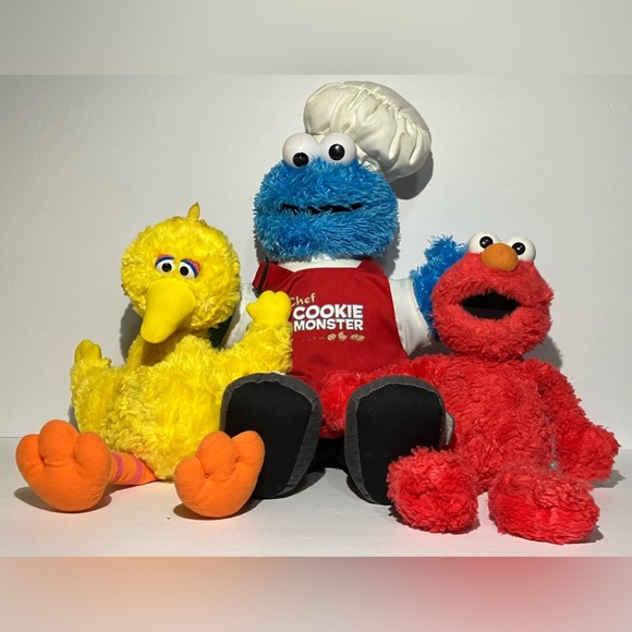 Gund | Toys | Sesame Street Chef 7 Cookie Monster Teach Me Big Bird ...